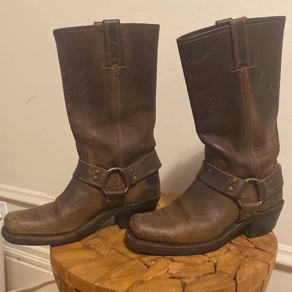 Frye | Shoes | Original Frye Brown Leather Harness 2r Boots | Poshmark